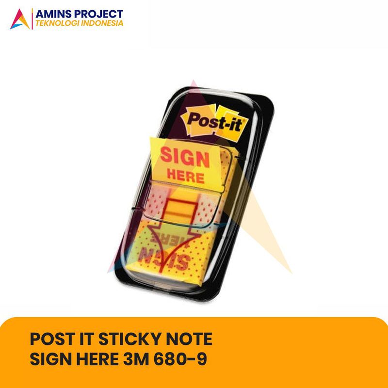 INDEKS & MARK / POST IT STICKY NOTE SIGN HERE 3M 680-9