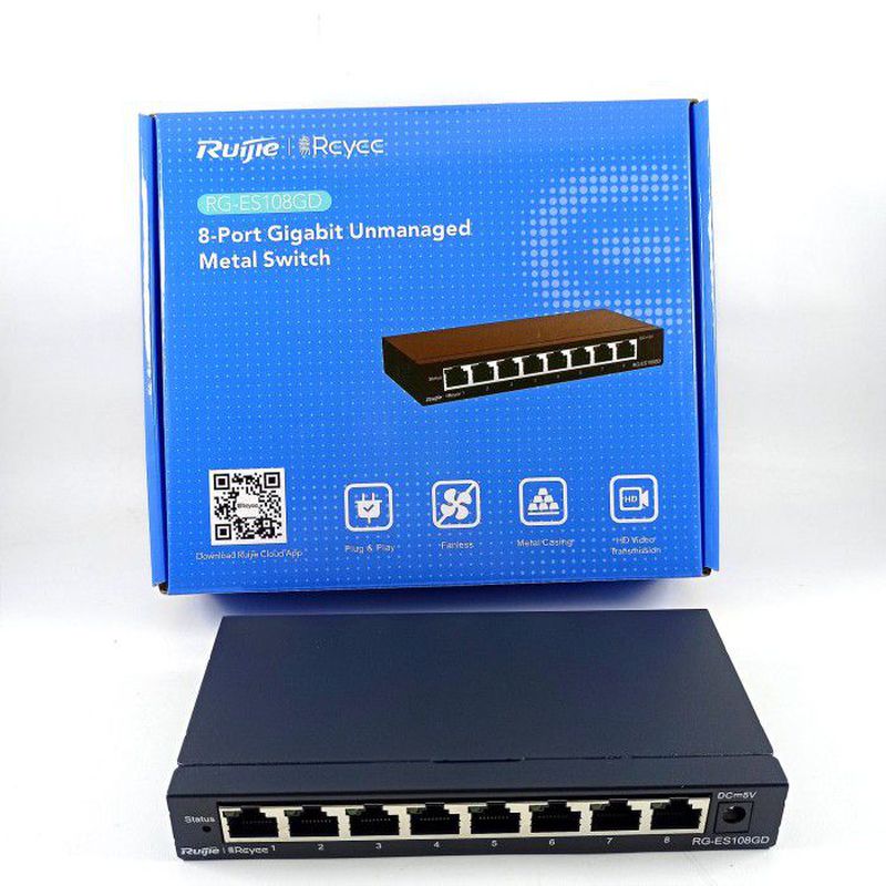 Switch Hub Ruijie RG ES108GD 8 Port Gigabit