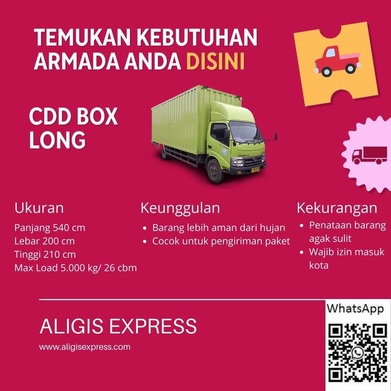 sewa truk colt diesel double (CDD) box long