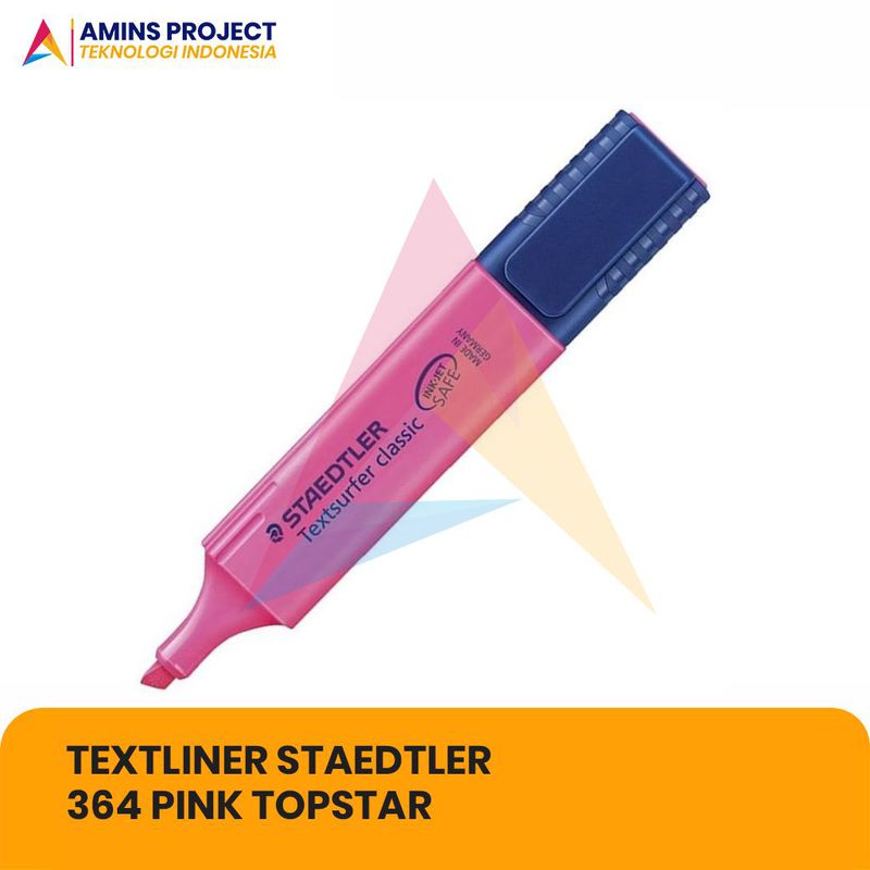 HIGHLIGHTER PEN | TEXTLINER STAEDTLER 364 PINK TOPSTAR