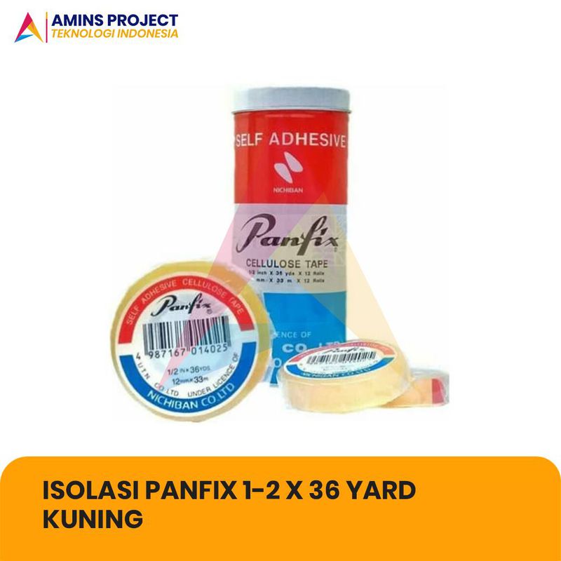 ISOLASI PANFIX 1/2 x 36 YARD KUNING