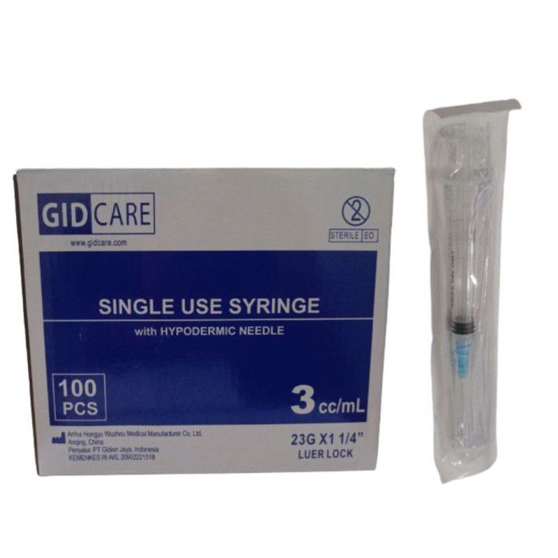 Syringe 3 ml / Spuit 3 cc GidCare