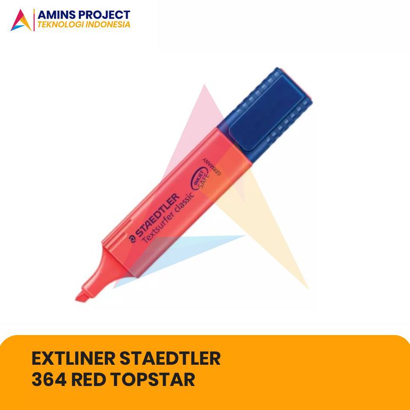 TEXTLINER STAEDTLER 364 RED TOPSTAR