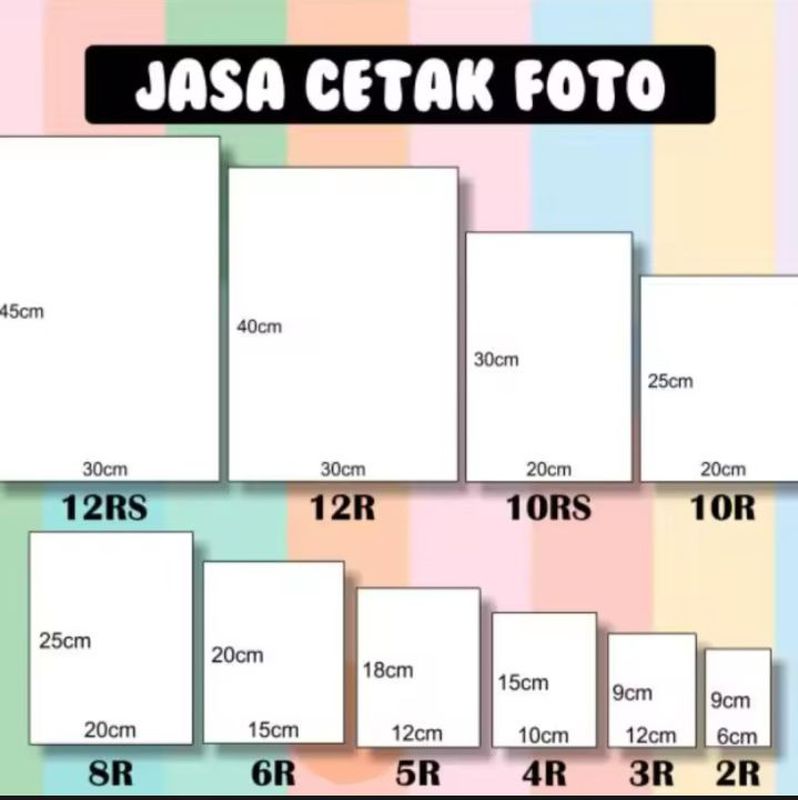 Cetak Foto berbagai ukuran - 4R