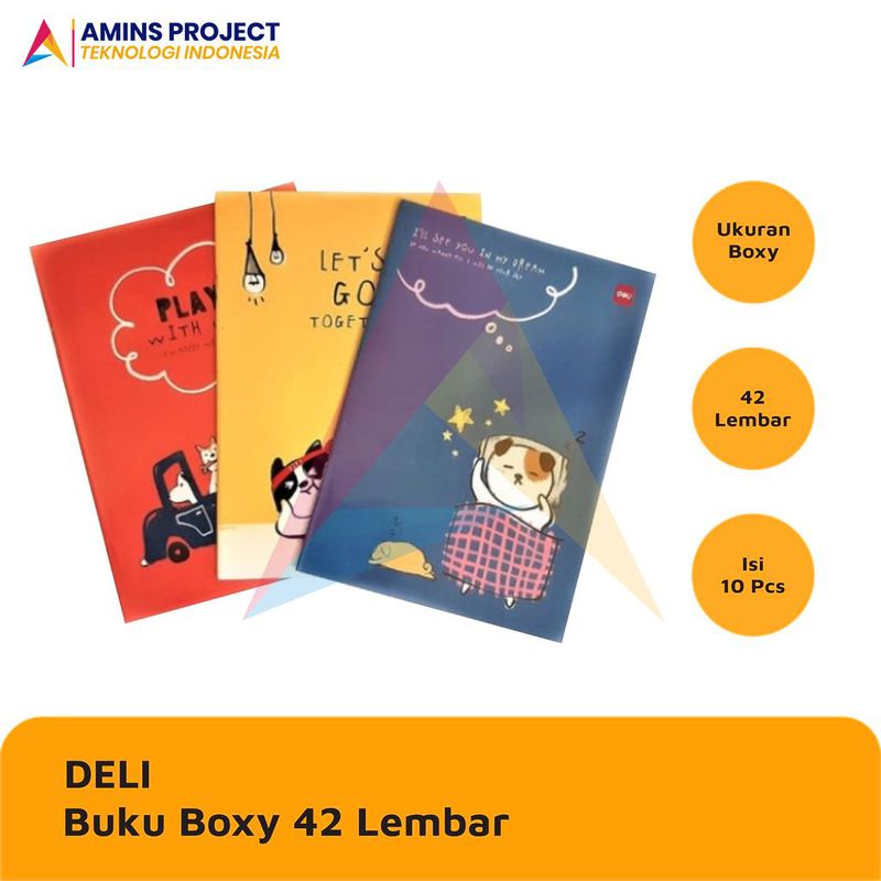 BUKU TULIS BOXY DELI / 42 LEMBAR (1 PACK)