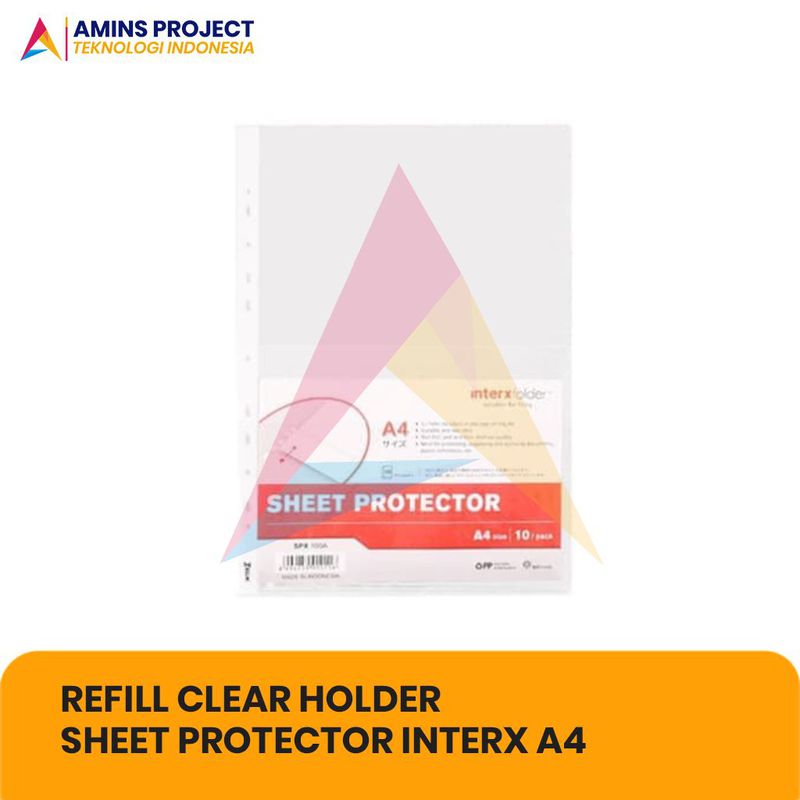 REFILL CLEAR HOLDER / SHEET PROTECTOR INTERX A4 (1PAK)