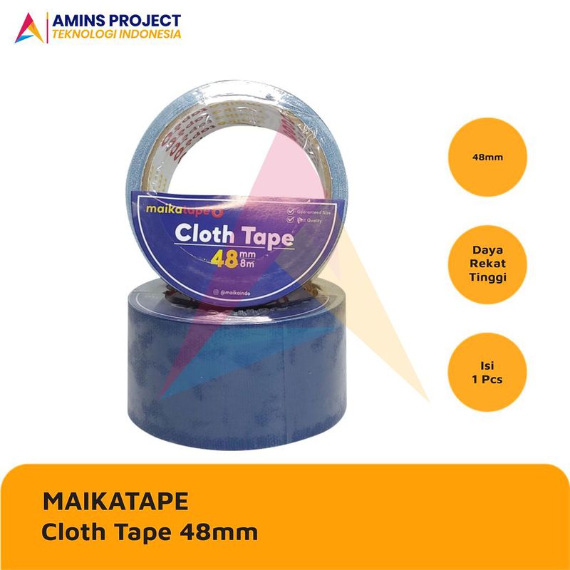 LAKBAN LINEN / CLOTH TAPE BIRU MAIKATAPE 48MM