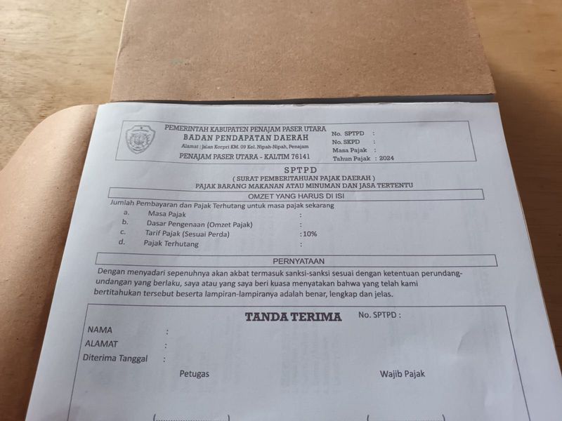 SPTPD PAJAK MAKANAN DAN MINUMAN