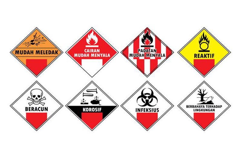 Stiker Limbah B3 10x10 cm