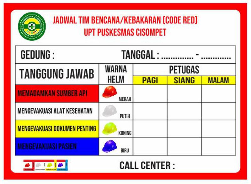 Stiker Jadwal Tim Bencana