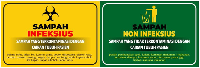 Stiker Sampah Infeksius dan Non Infeksius