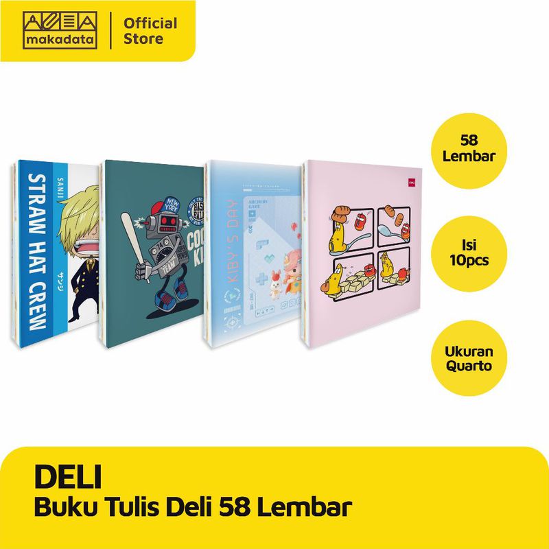 BUKU TULIS DELI / 58 LEMBAR (1 PACK)