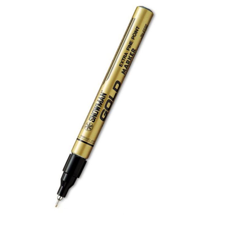 SPIDOL PERMANEN SNOWMAN EXTRA FINE POINT GOLD EMAS / EFGP