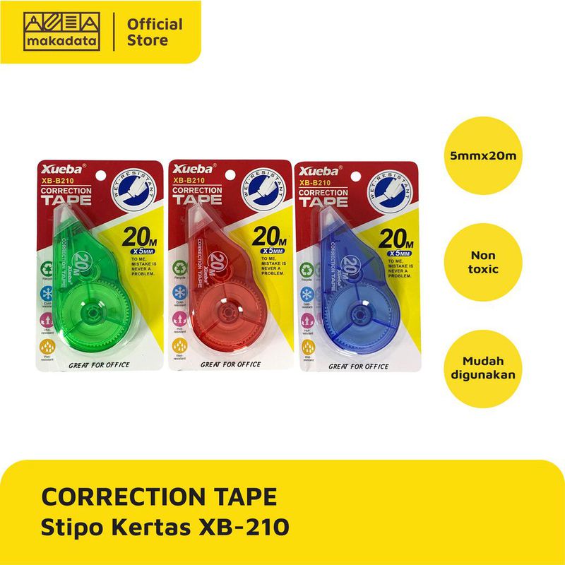 STIPO KERTAS / TIP-EX / CORRECTION TAPE XB-210 (1 PCS