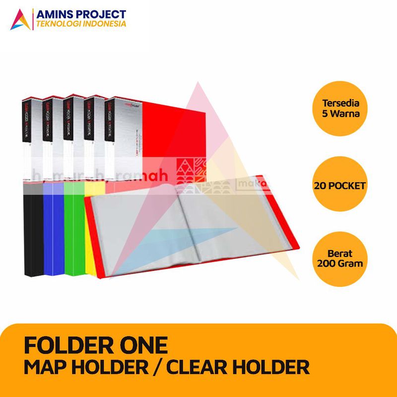 MAP HOLDER / CLEAR HOLDER FOLDER ONE 20 POCKET (1PCS)