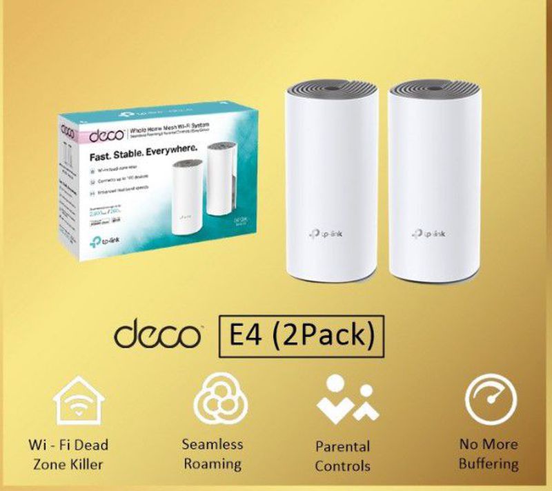 TP-LINK Deco E4 AC1200 2Pack Whole Home Mesh WiFi System Tplink 2 Pack ...