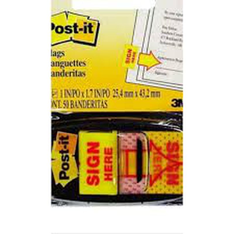 POST IT SIGN HERE 3M