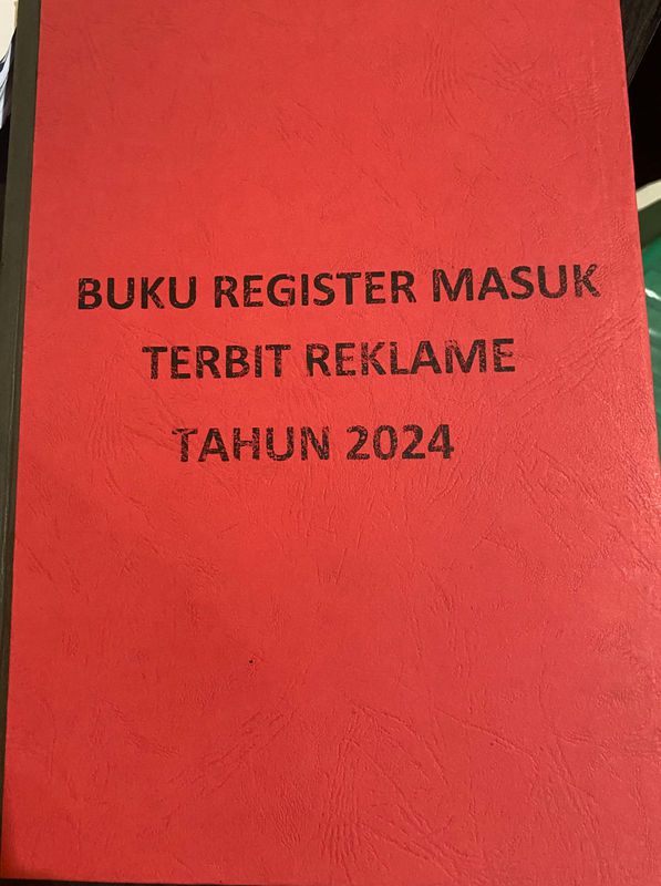 Buku Register Masuk Terbit Reklame (HVS A3 BB isi 100lbr Jilid Permanen)