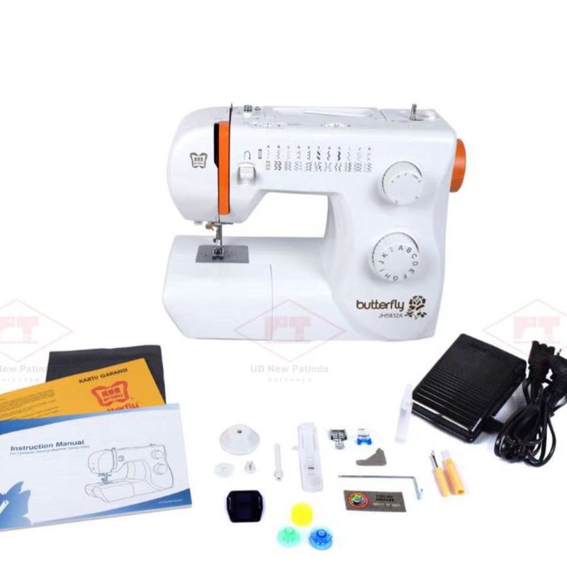Mesin Butterfly JH 5832 Jahit Zigzag Portable
