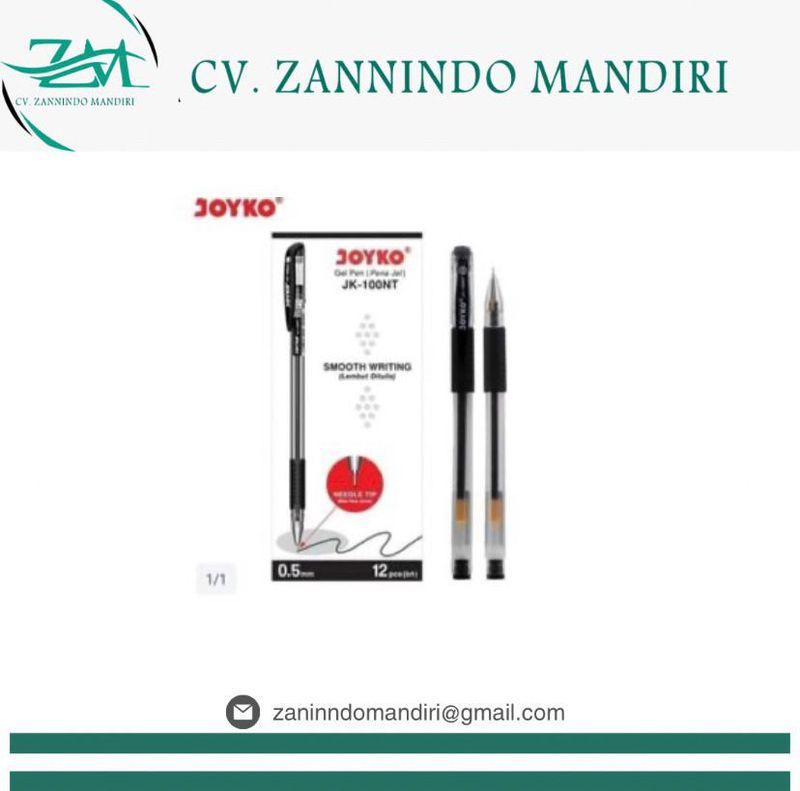 Pulpen GelPen Joyko JK-100 NT 0.5 mm - Hitam