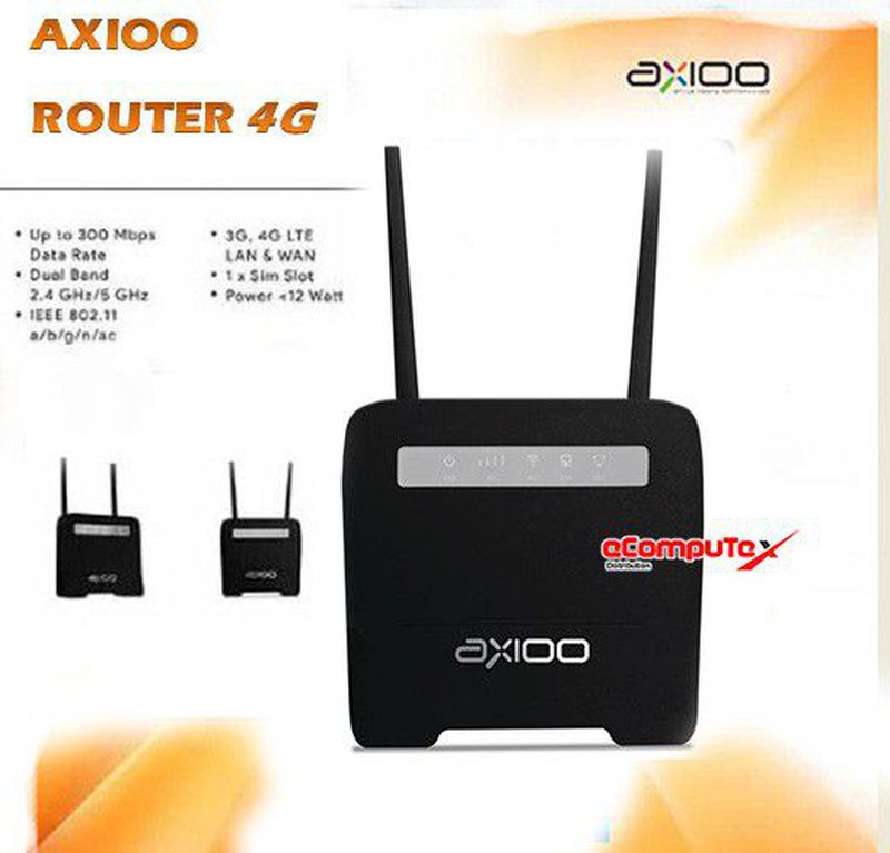 Axioo Wireless Router 4G WiFi Dual Band 2.4 GHz/5 GHz Garansi Resmi