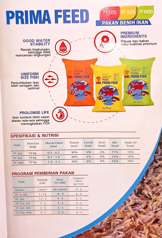 Pakan Makanan Ikan MS PRIMA FEED PF1000 @10KG PF 1000 10KG Type ...