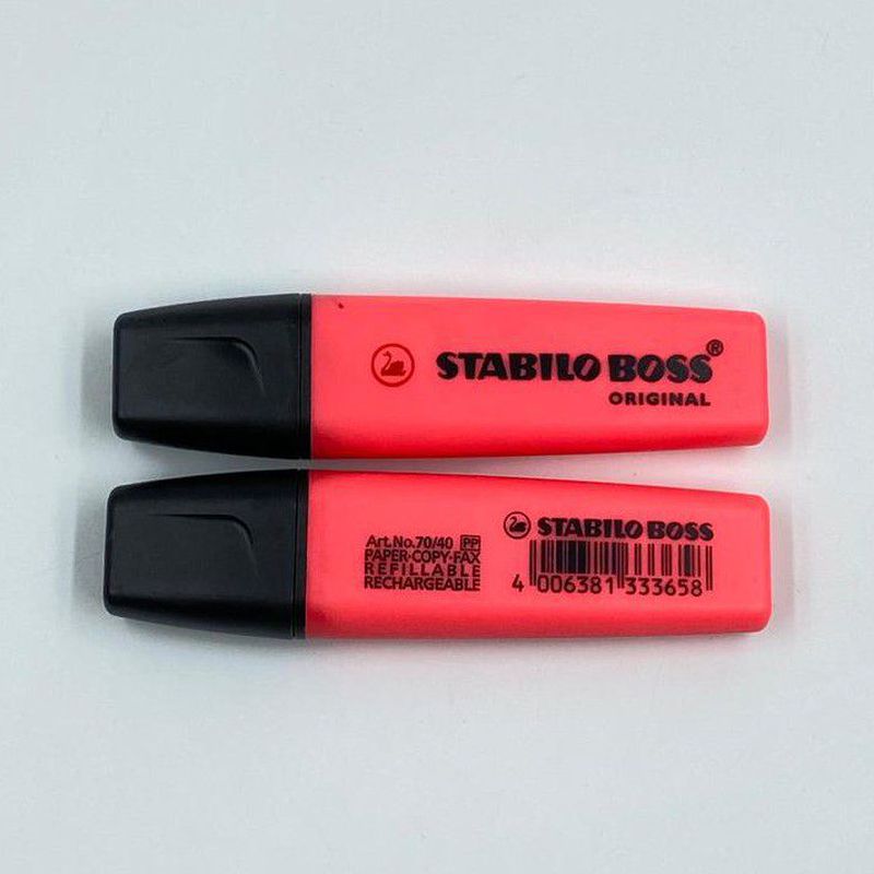Stabilo Boss Warna Merah ( Pena Sorot / Highlighter )