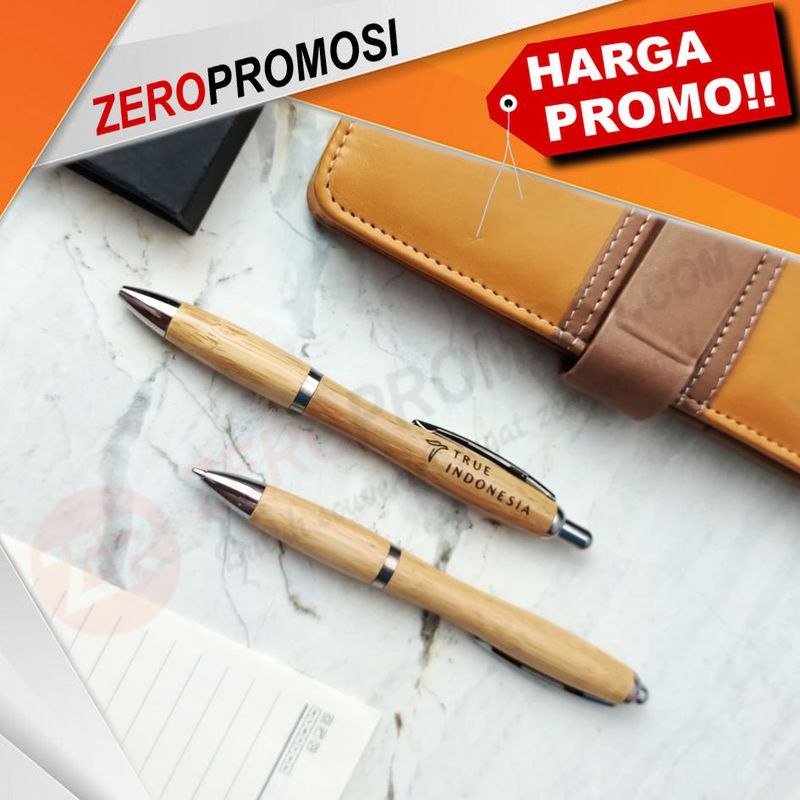 Pulpen Kayu Cetek PK-02 Souvenir Custom Logo