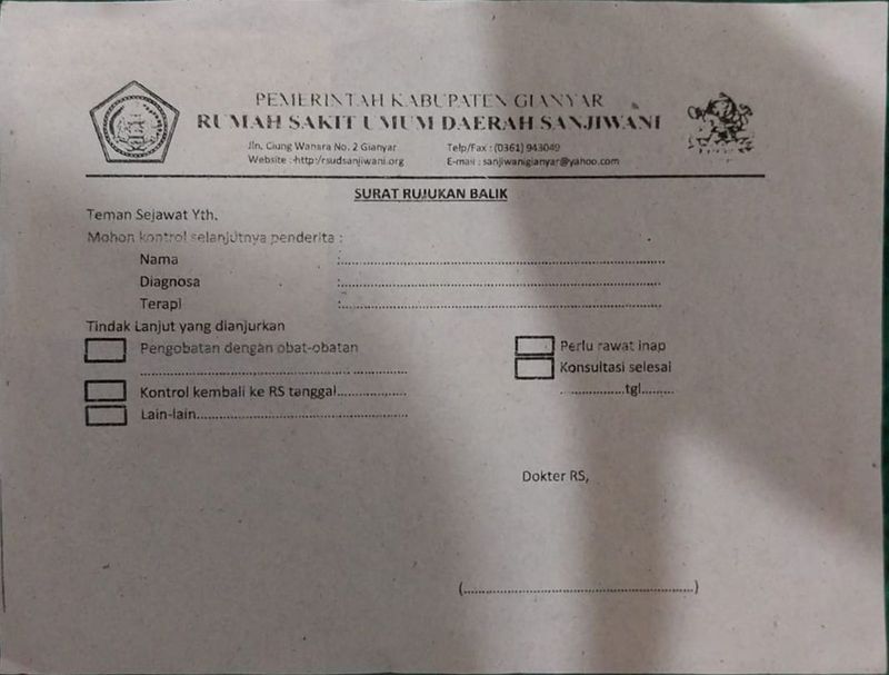 BLANKO SURAT RUJUKAN BALIK