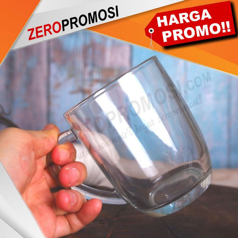 Gelas Kaca Tebal Cangkir Kopi Beling Tangkai 210 ml