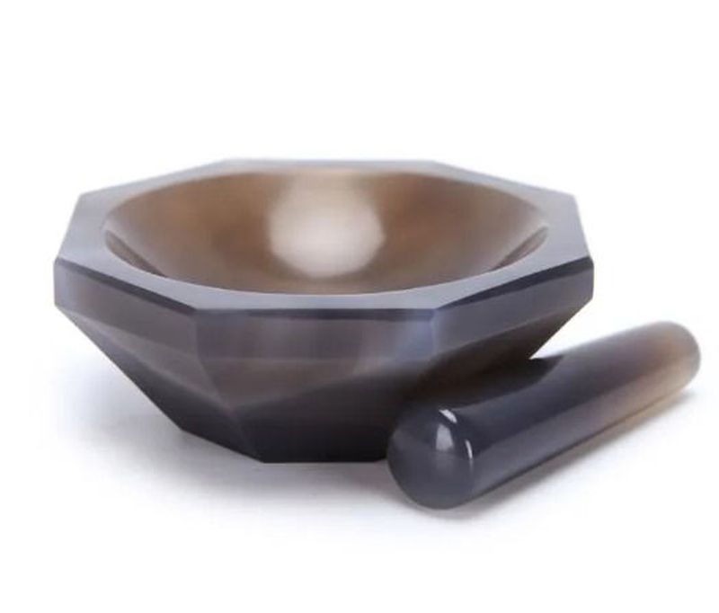 Mortar Agate +Pestle OD 50 mm