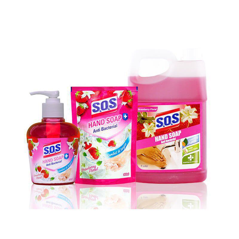 HAND SOAP (UNTUK CUCI TANGAN) SOS STRWABERRY GALON