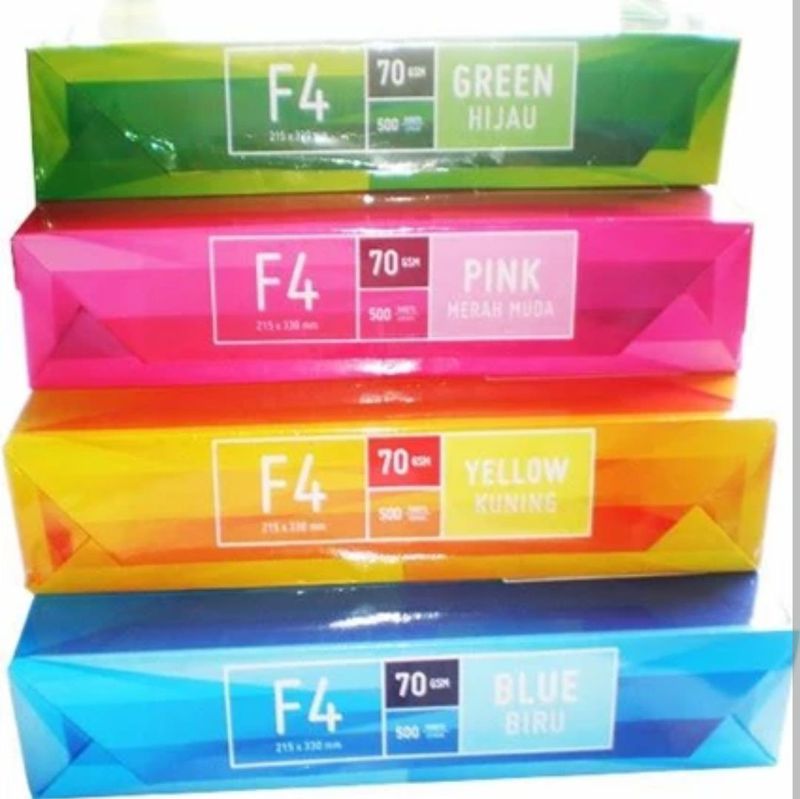 KERTAS HVS BERWARNA 70 GRAM F4 - Kuning
