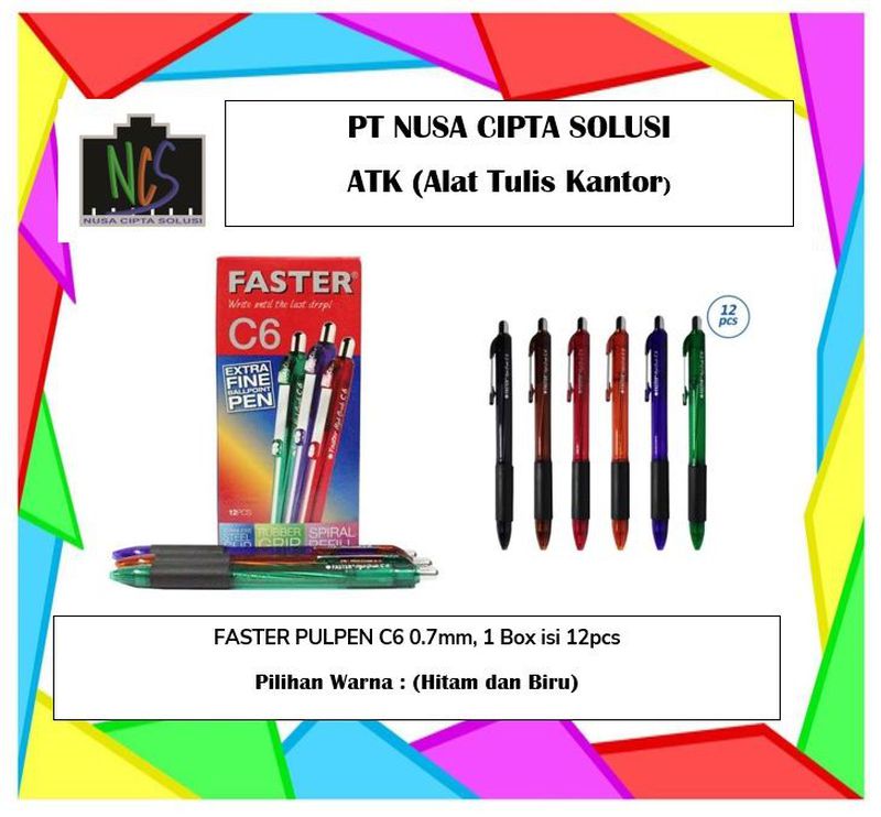 FASTER PULPEN C6 - Hitam