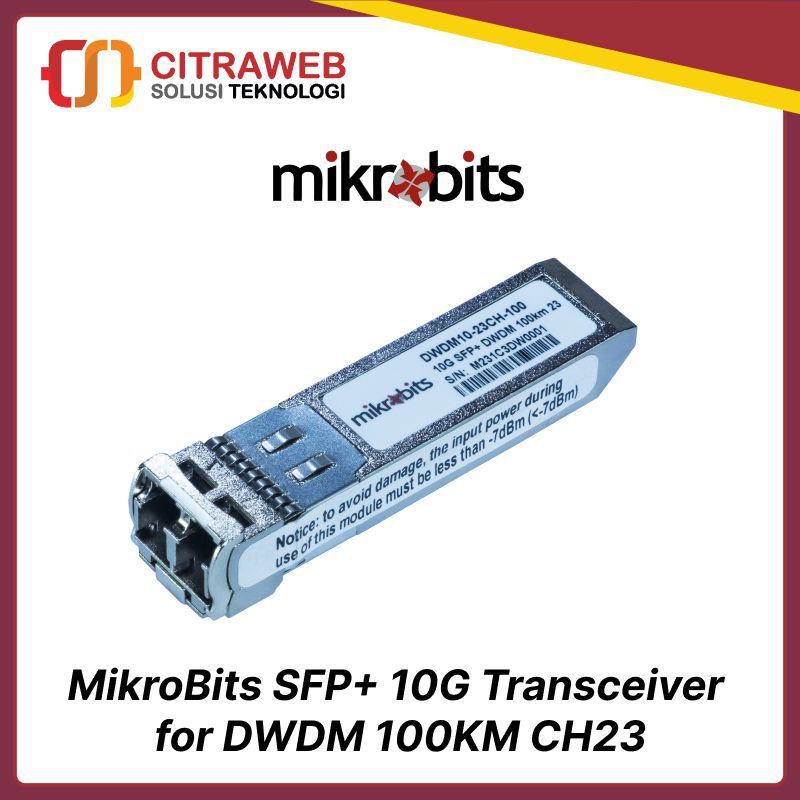 MikroBits SFP+ 10G Transceiver DWDM 100KM CH23 DWDM10-23CH-100