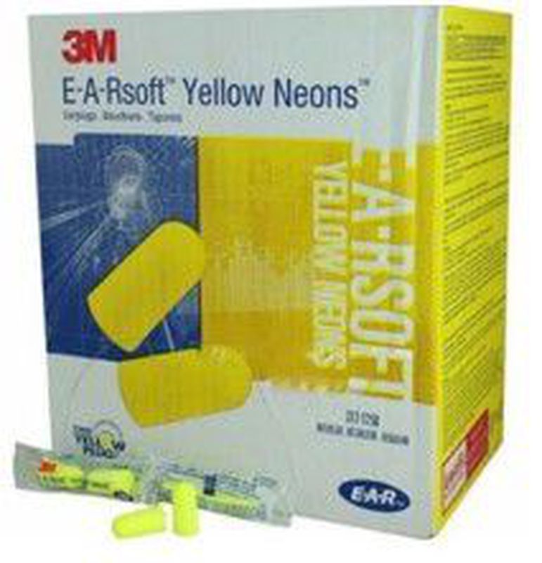 EARPLUG 1100 3M YELLOW NEON