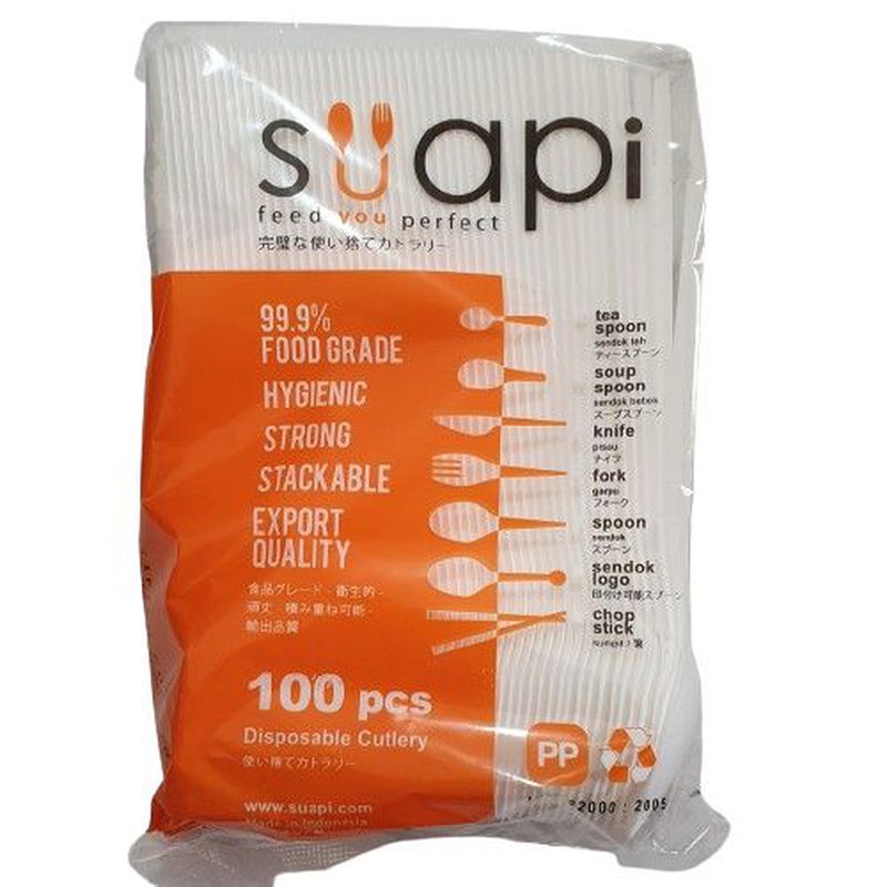 SUAPI SENDOK PP PUTIH/PK100