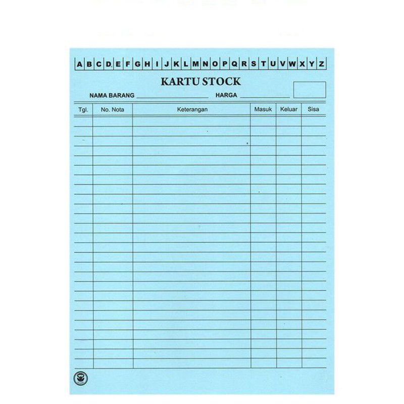 CETAK BLANKO KARTU STOK