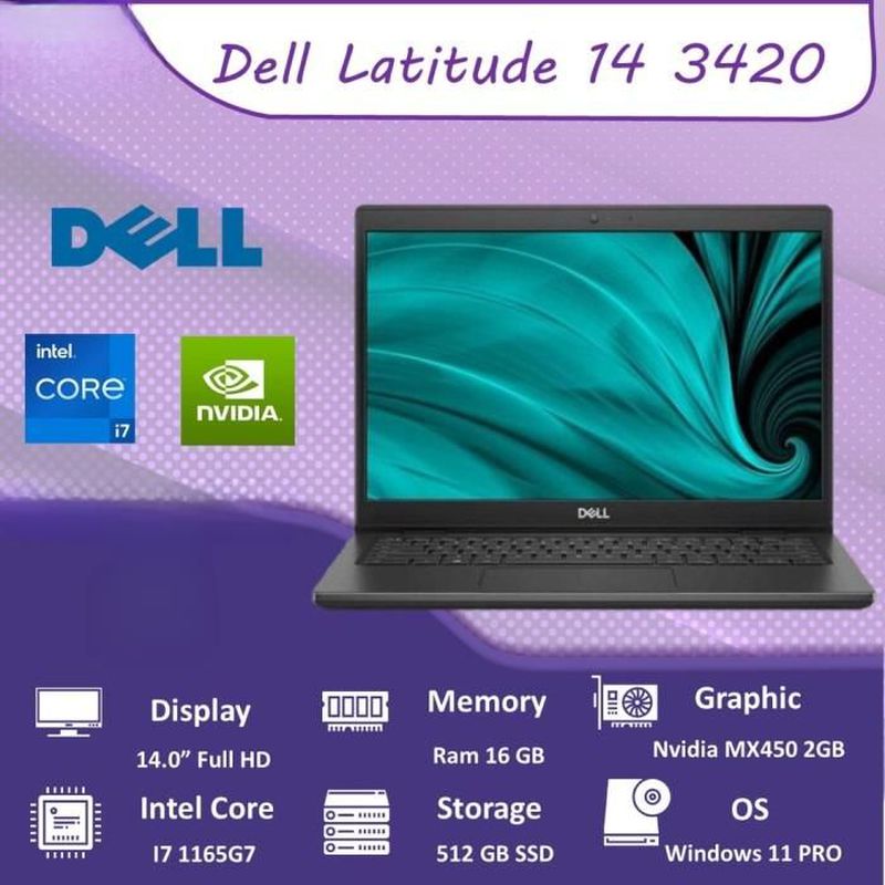 Laptop Intel Core i7-1165G7 DELL LATITUDE 14 3420 MX450