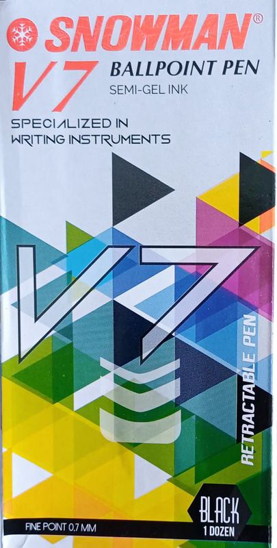 BOLPOIN SNOWMAN V-7 CRYSTAL HITAM