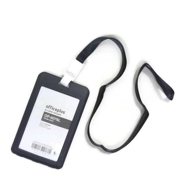 OFFICE-P ID CARD PORTRAIT ROUND+LANYARD BLACK OP-6076L