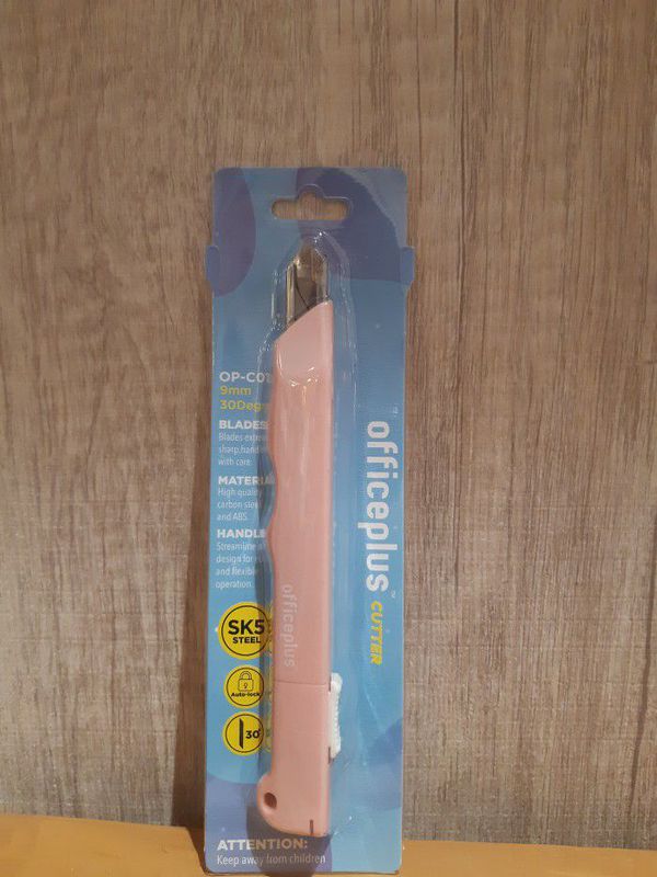 OFFICE-P CUTTER COMFORT GRIP PLASTIC 9MM 30DGR OP-C016 PINK