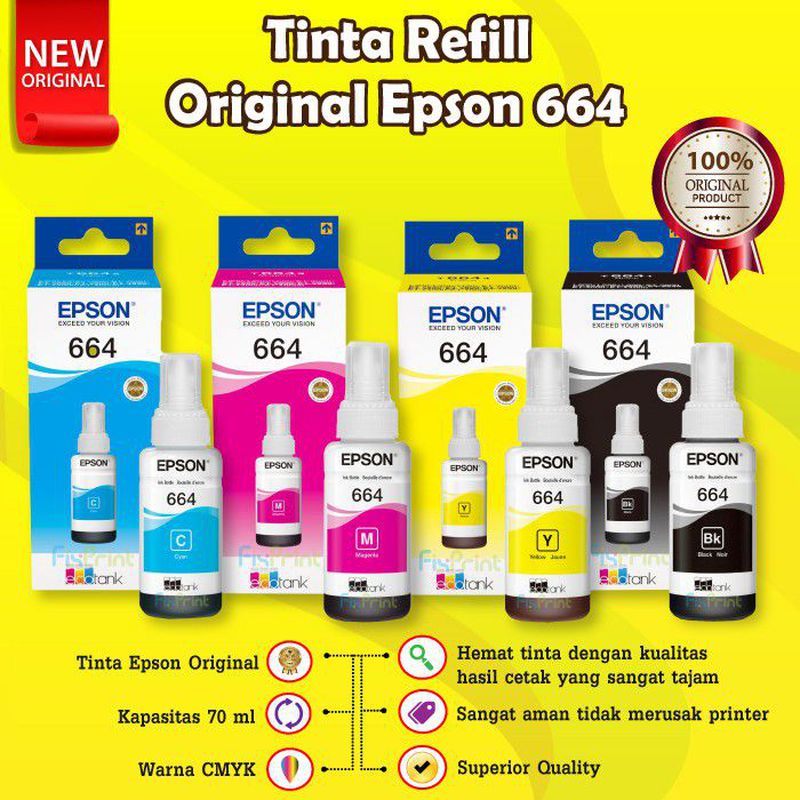 Tinta Epson 664 - 70 ml