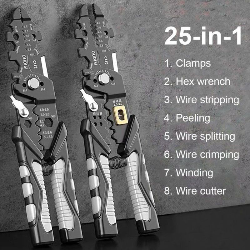 Tang Crimping Terminal Multi Fungsi 25-In-1