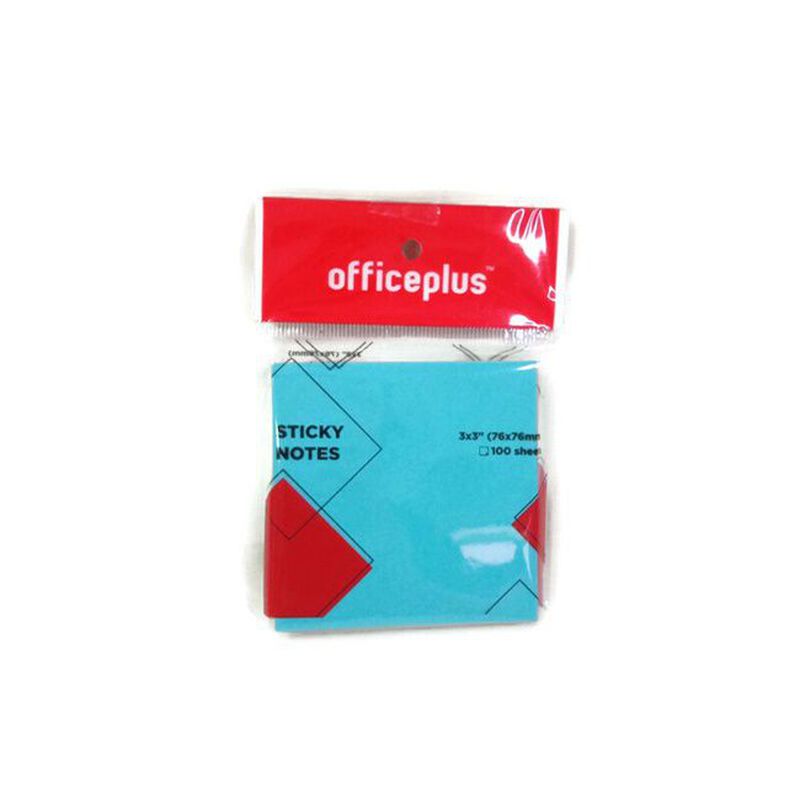 OfficePlus Sticky Note 3X3" 100 Sheet Blue