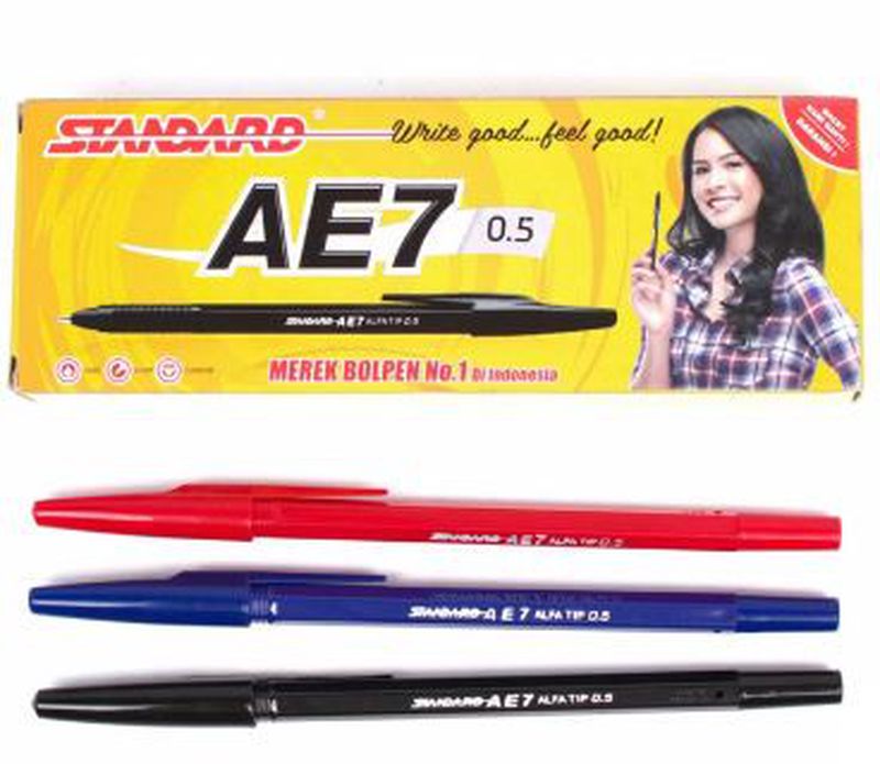 Ballpoint Standar AE 7 - Merah
