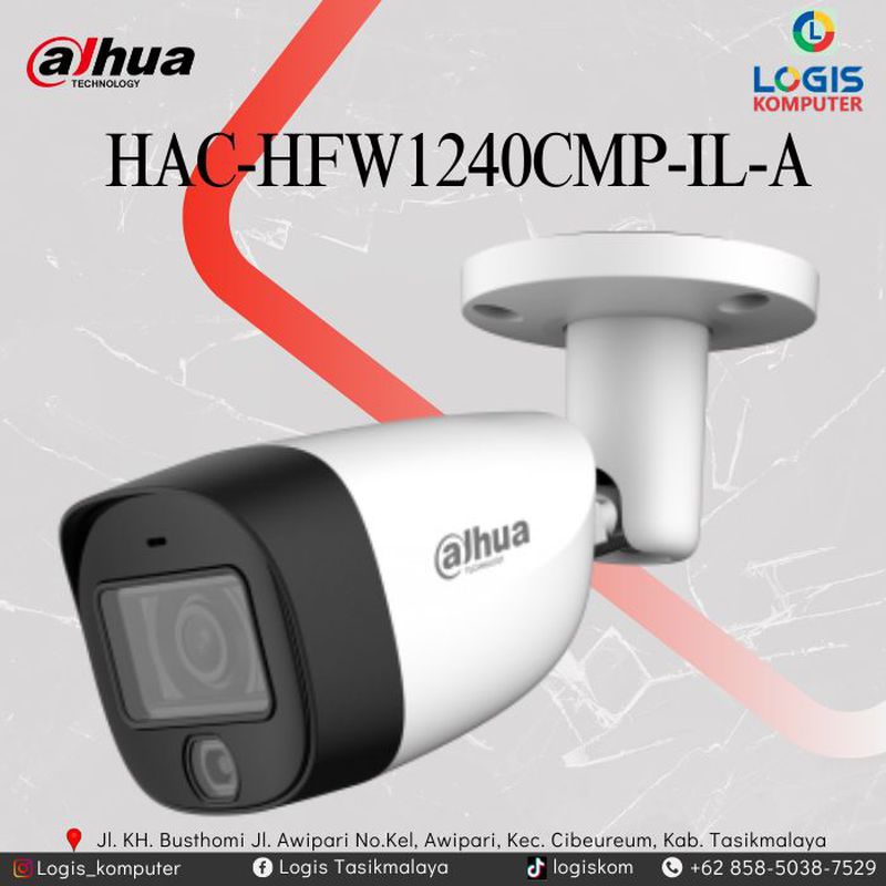 Kamera CCTV Outdoor Dahua HFW1240CMP-IL-A 2MP Full Color + Audio ...