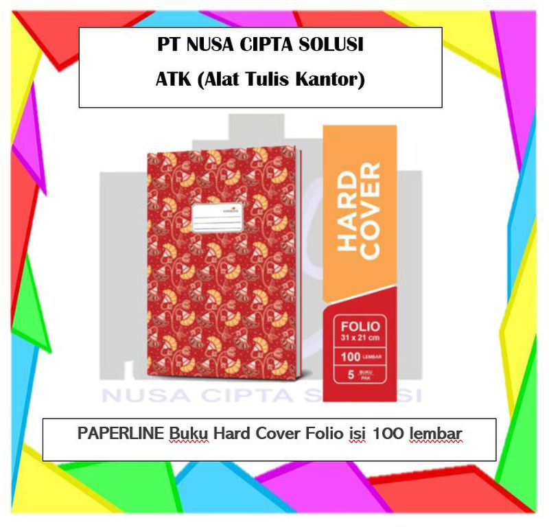 Paperline Buku Tulis Hardcover Folio isi 100 lembar