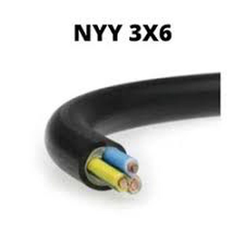 Kabel NYY 3 x 6 mm