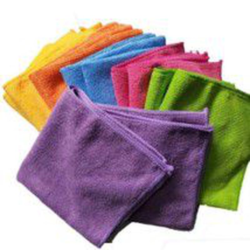 Kain Lap Microfiber (Serat Mikro) warna hijau